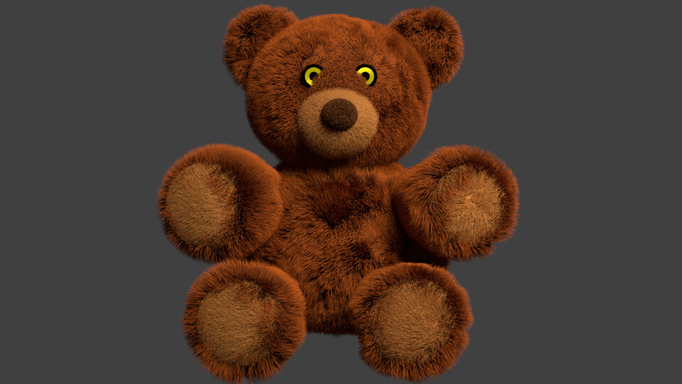 ArtStation - Fuzzy Bear Tutorial Result.