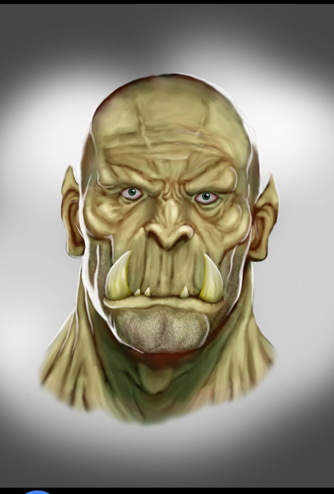 how to draw orc face