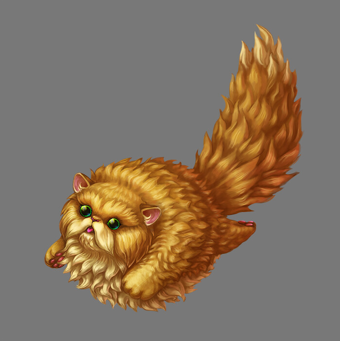 ArtStation - Fluffy cat