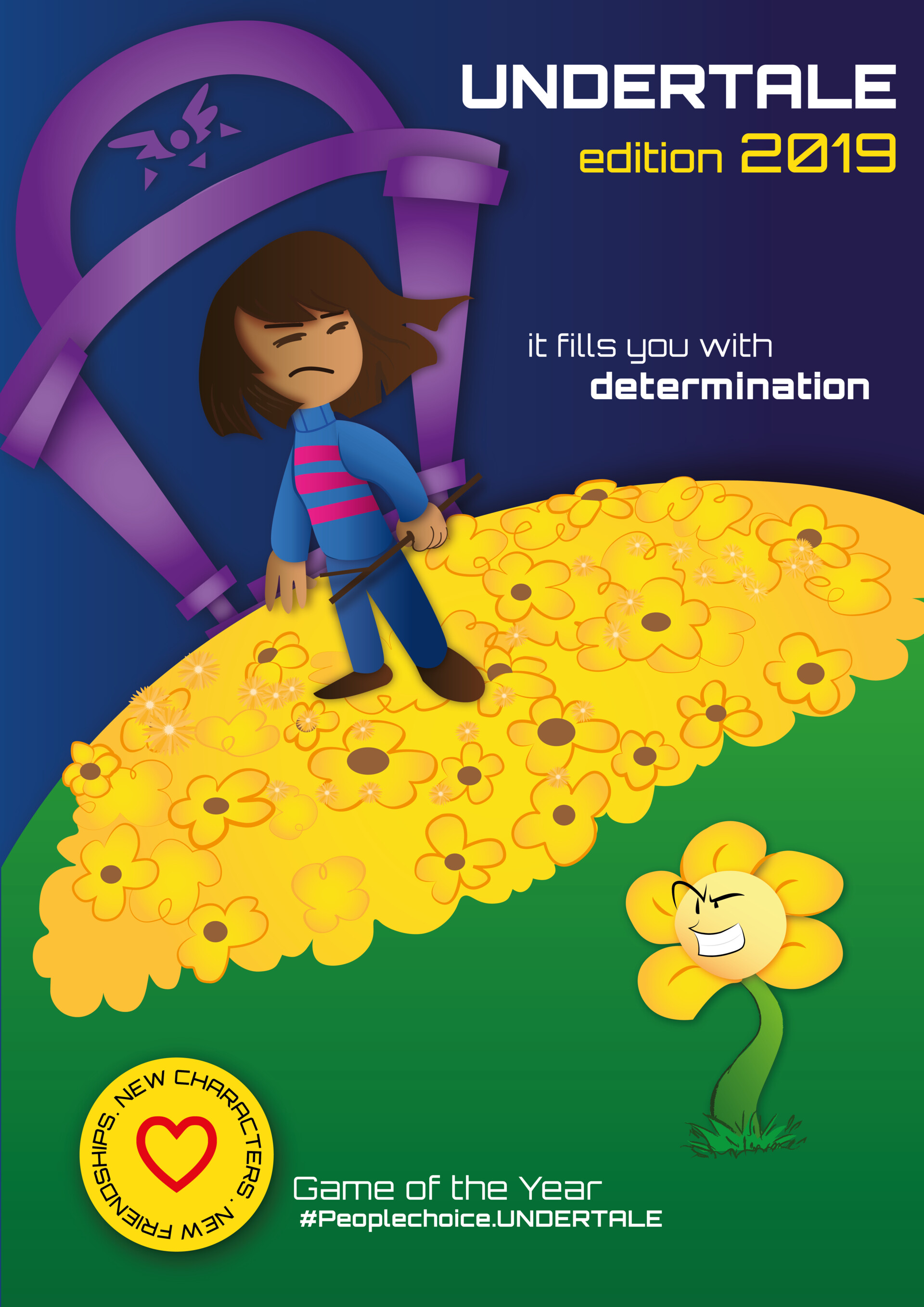 Aurora Fernandes - Undertale Poster and Postcard Illustration