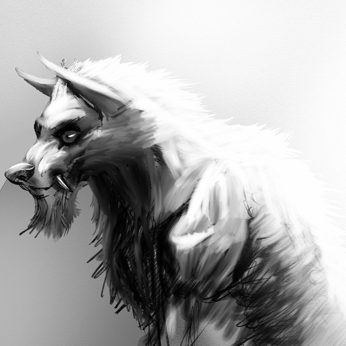 ArtStation - Wolf sketch