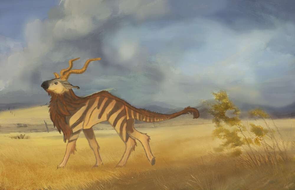 ArtStation - Antelope in the wildness