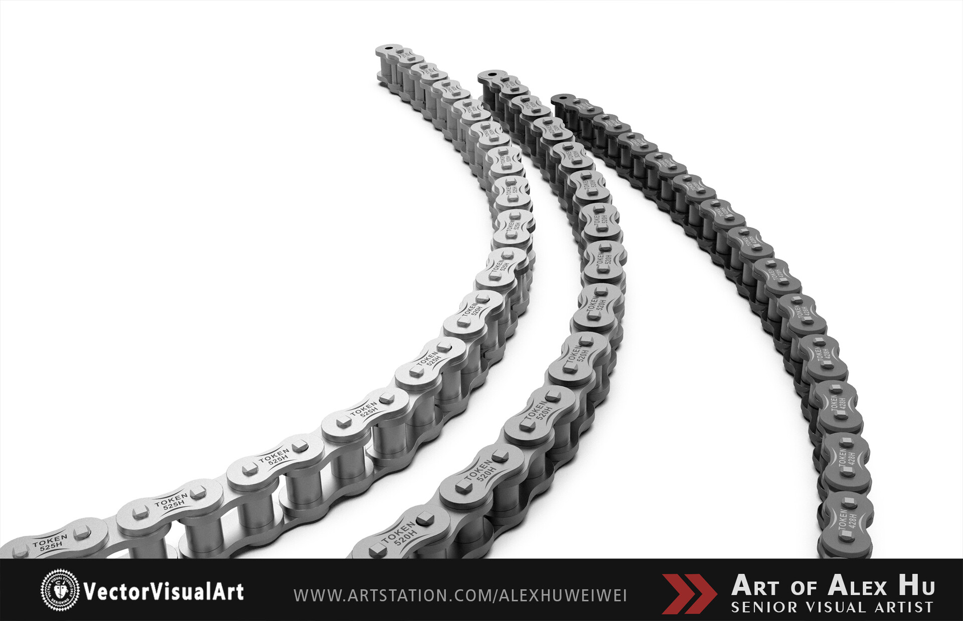 ArtStation - Chain made with Rhinoceros and Keyshot