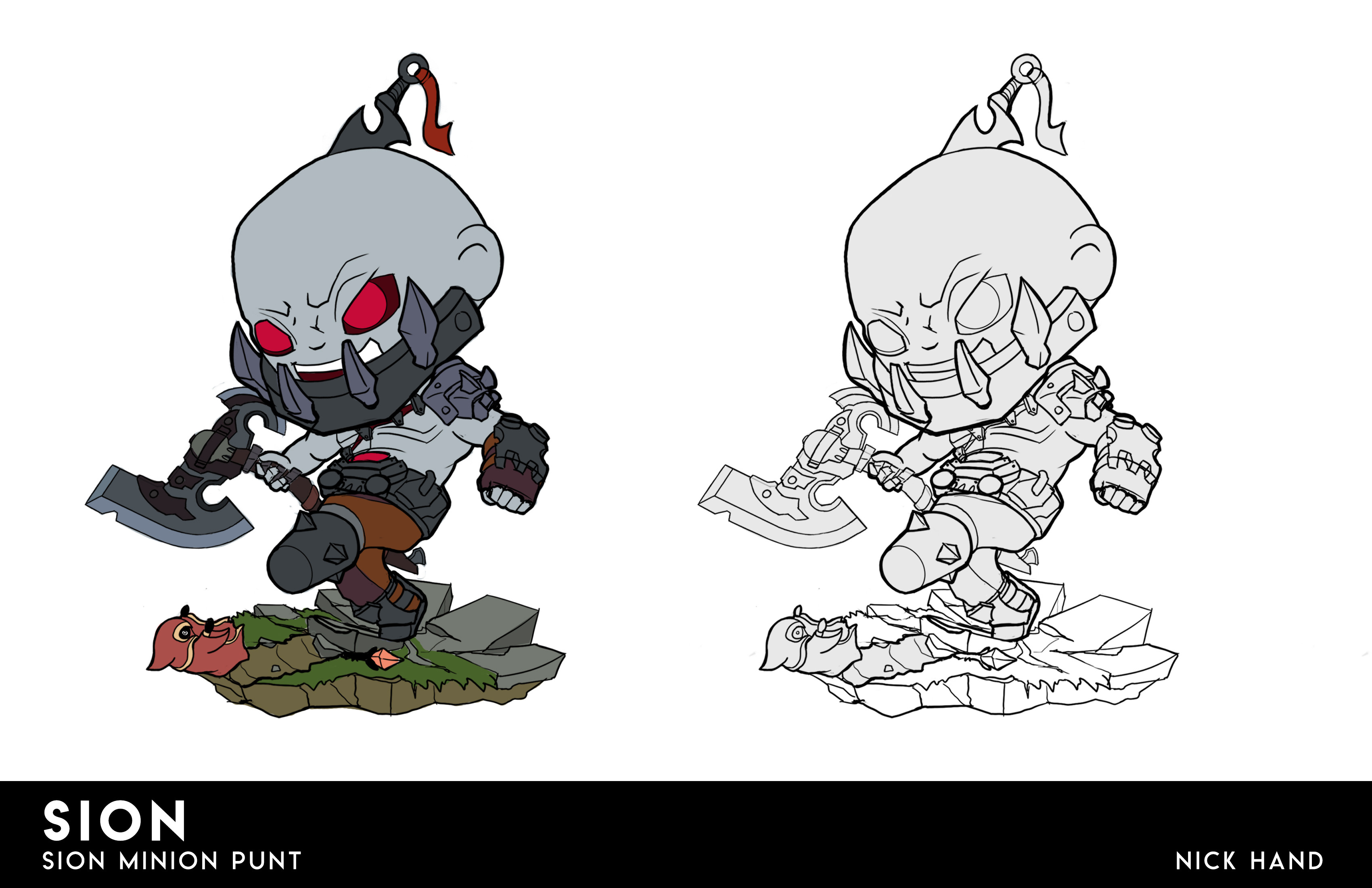 Nick Hand - Riot Sion Chibi Figure Fan Art