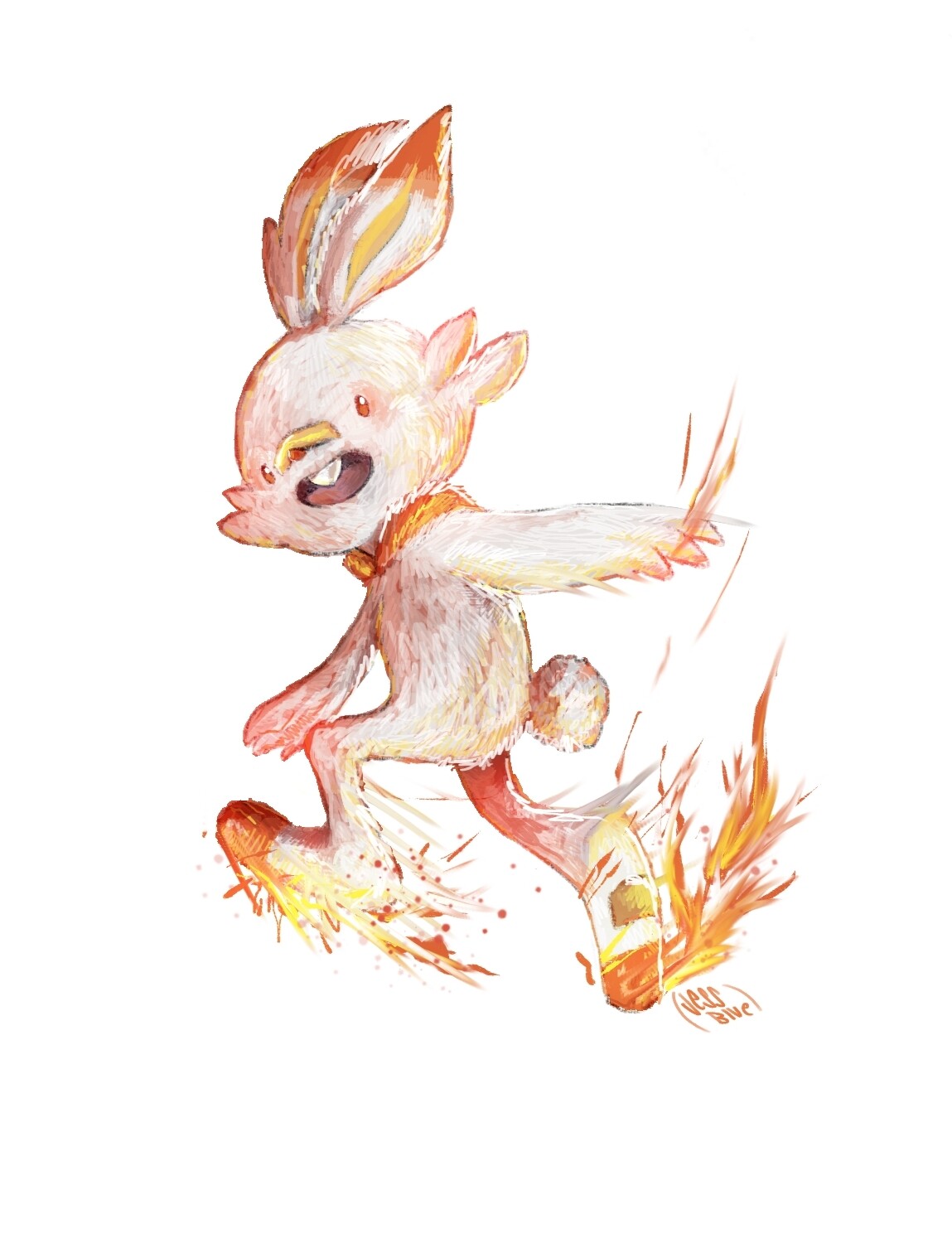 ArtStation - Fanart of Scorbunny from Pokemon