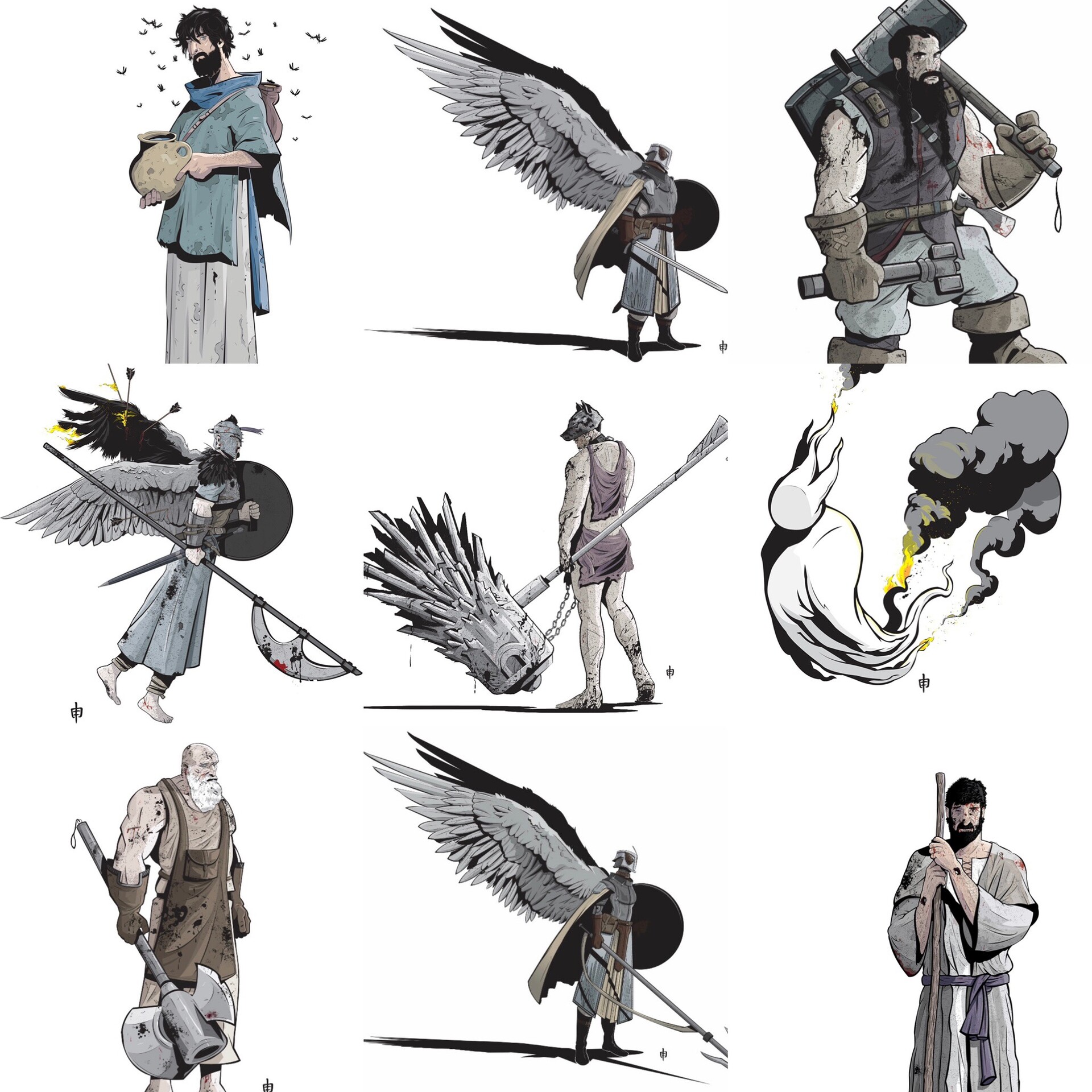 ArtStation - CHARACTER DESIGNS - The Heroes and Anti-Heroes