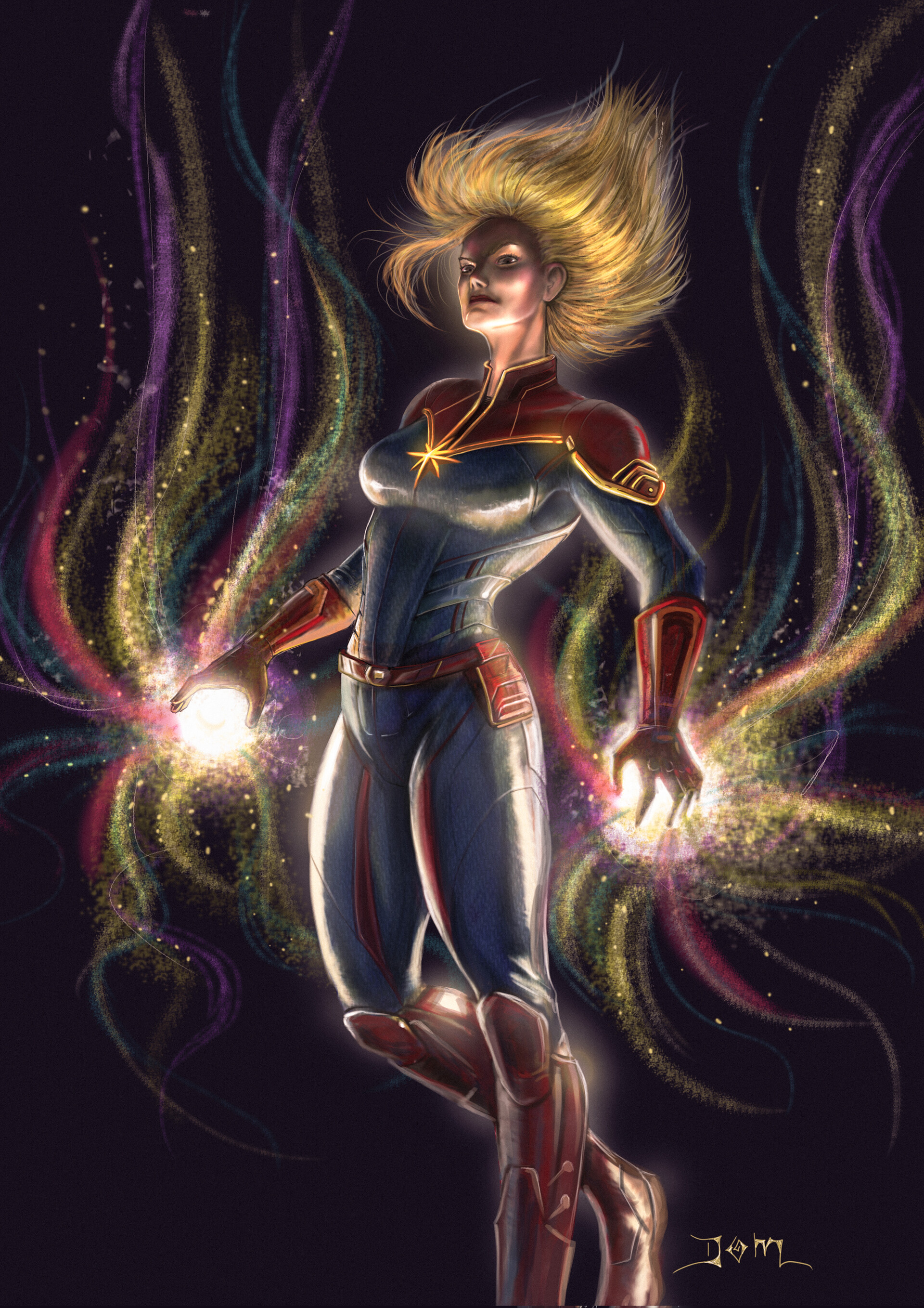 ArtStation - Capitã Marvel - process