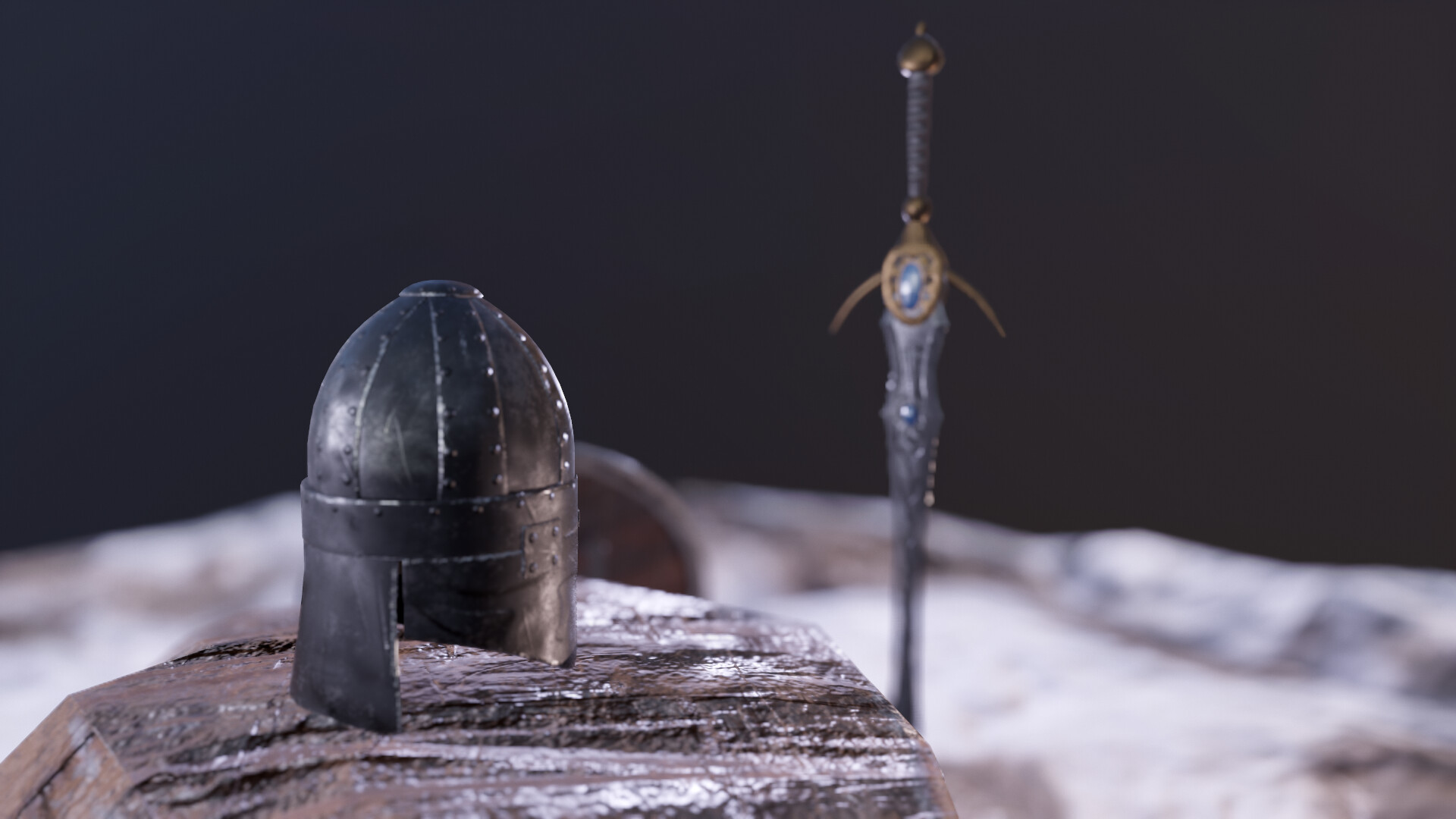ArtStation - Helmet, Shield & Sword