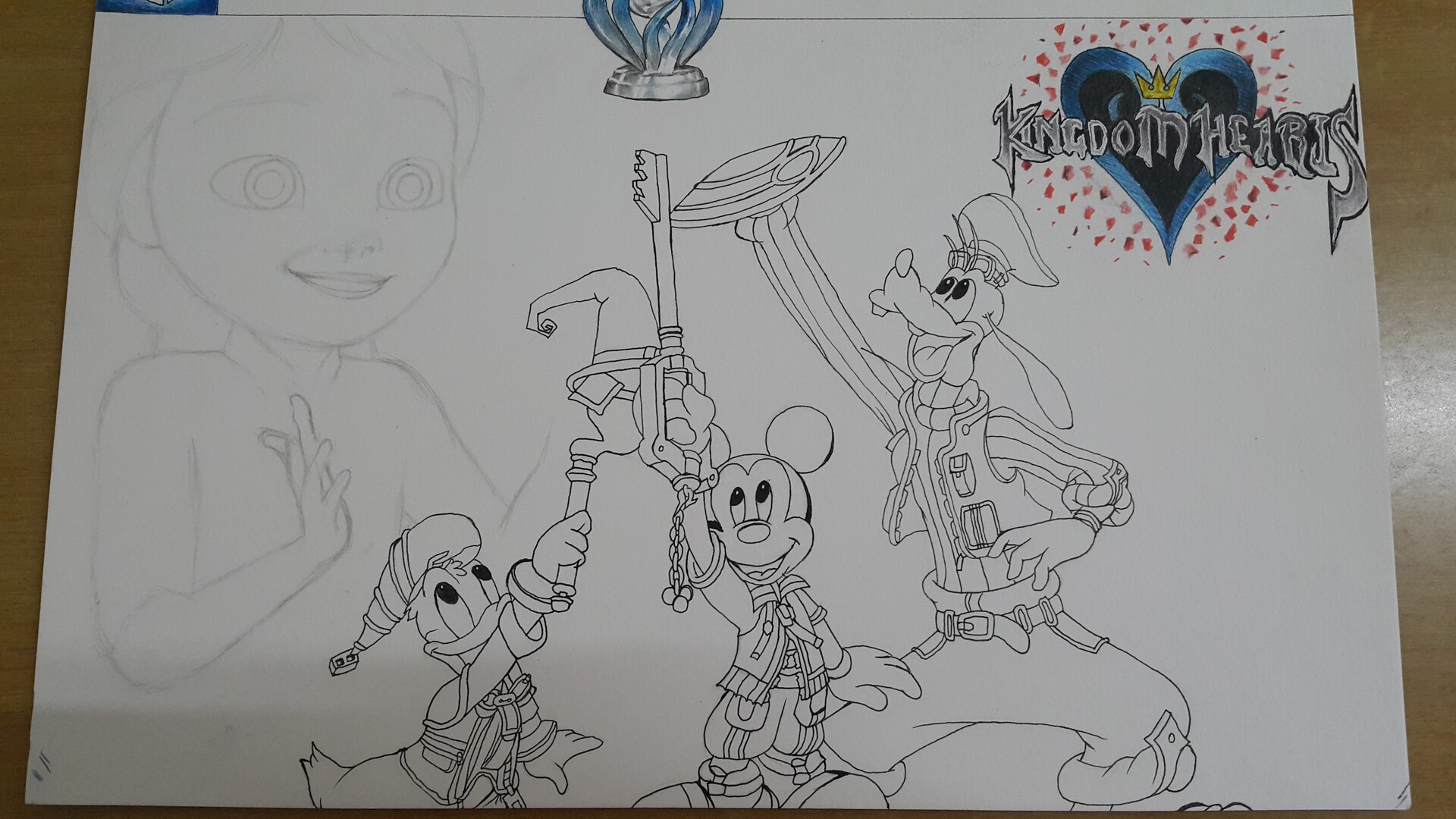 kingdom hearts king mickey coloring pages