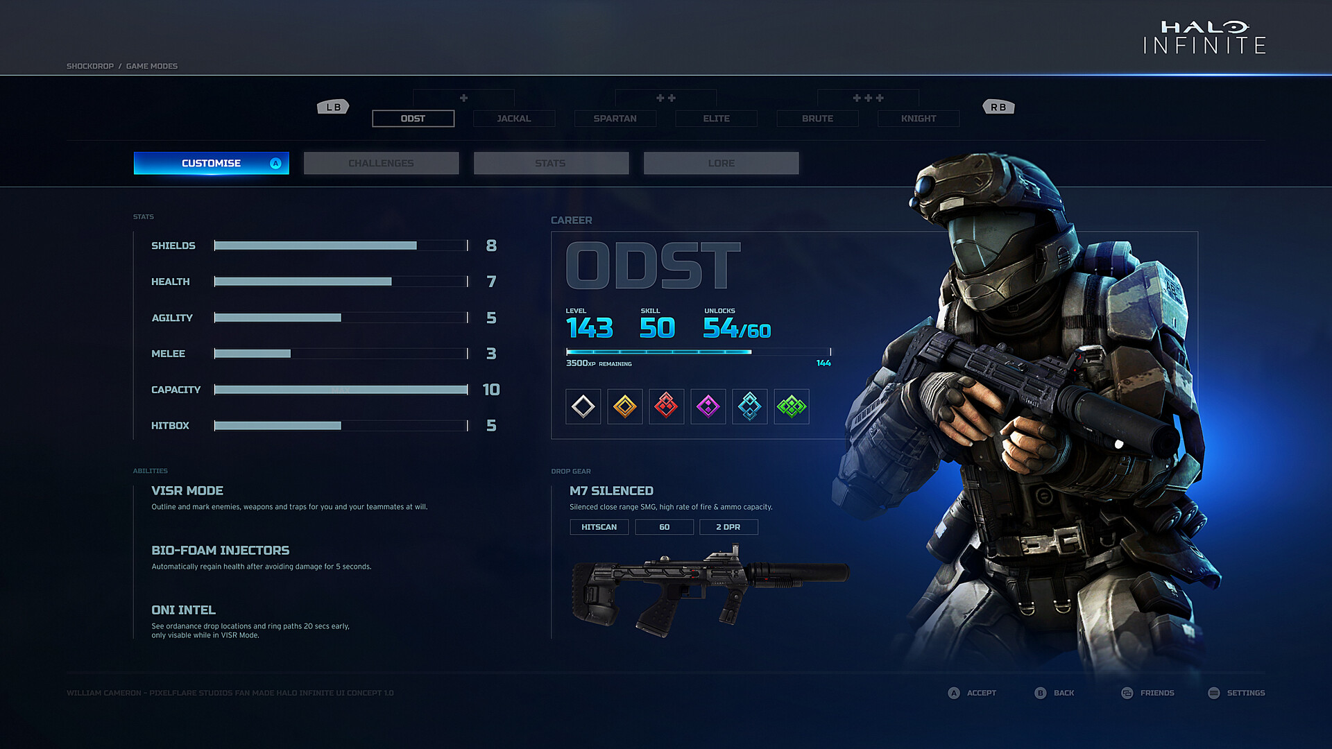 William Cameron - Halo Battle Royale Menu Concept (Fan Made)