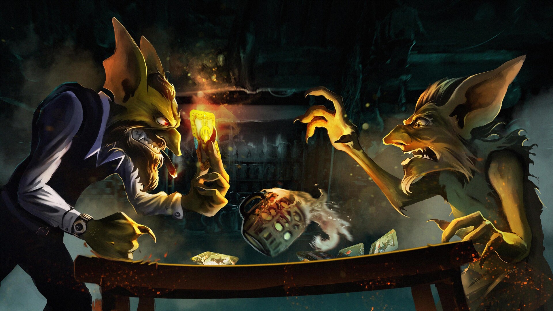 ArtStation - Goblins fight, Siege Storm