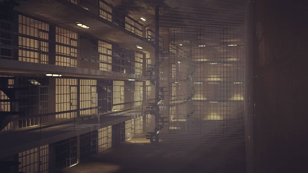 ArtStation - Prison hall