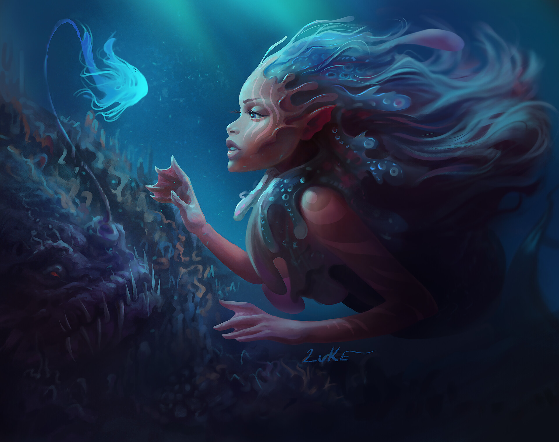ArtStation - Dead Mermaid Swimming