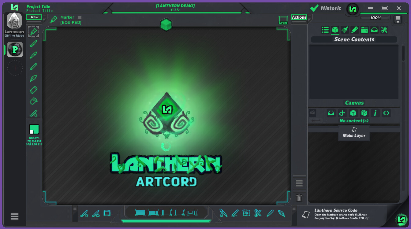 ArtStation - Lanthern Studio Paint Interface Design