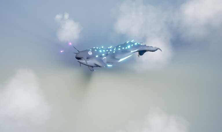 ArtStation - Flying Whale & UE4 clouds