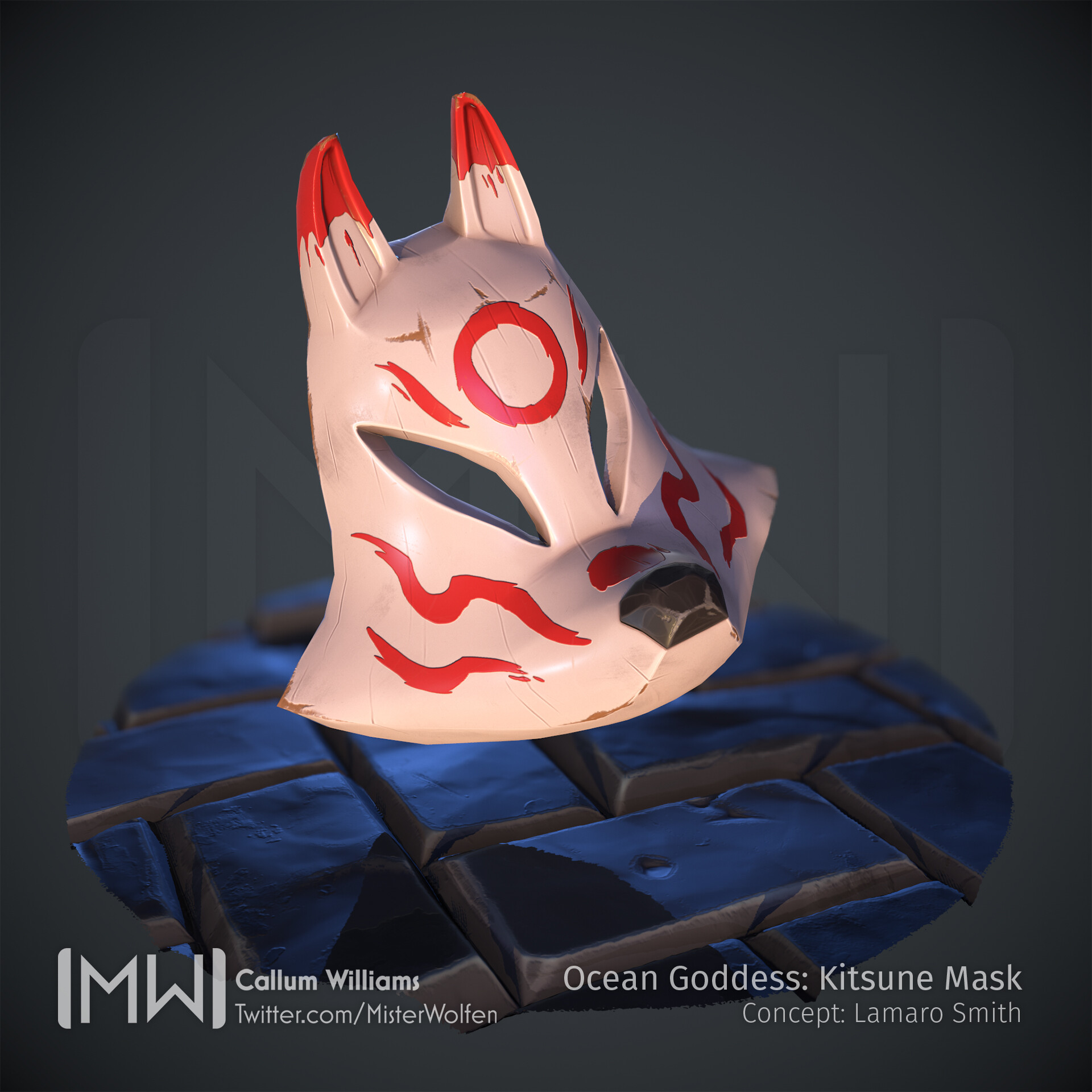 Callum Williams - Ocean Goddess' Kitsune Mask
