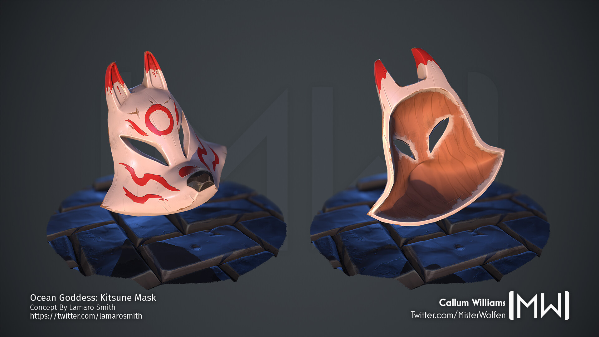 Callum Williams - Ocean Goddess' Kitsune Mask