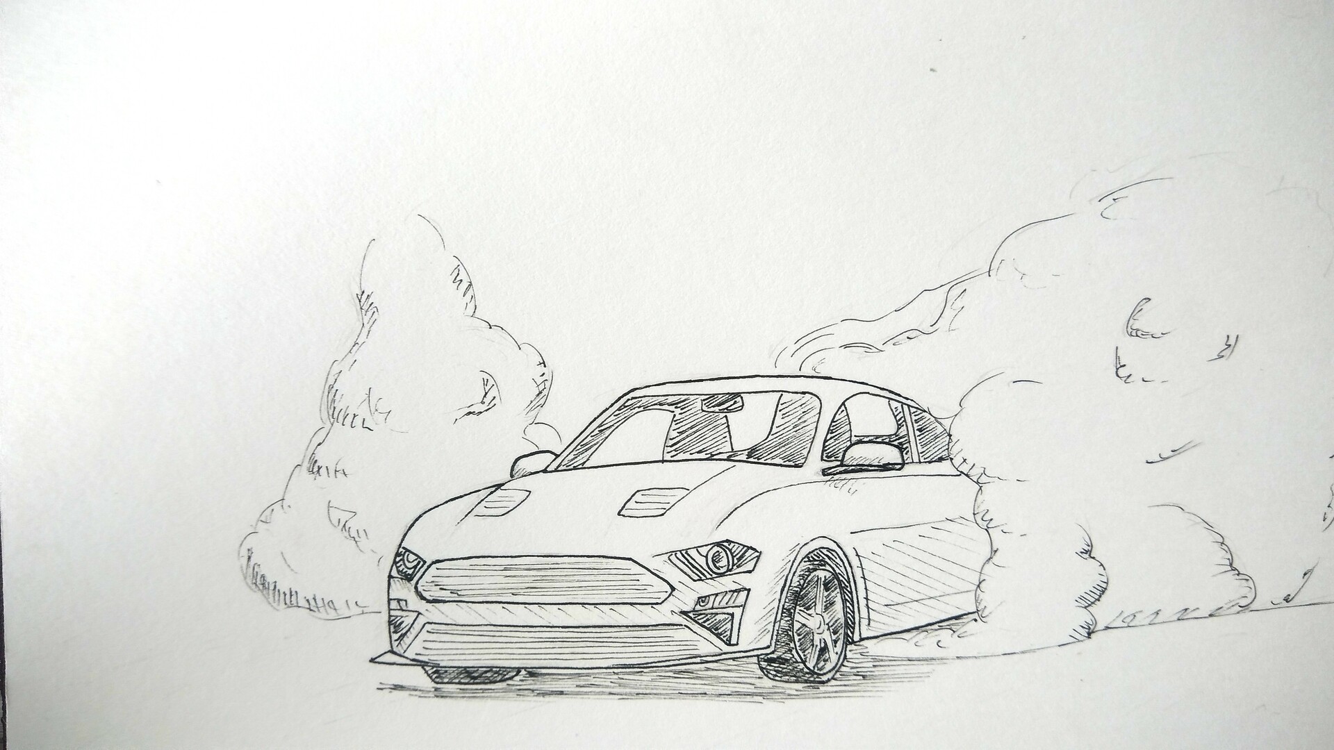 ArtStation - Ford Mustang Sketch