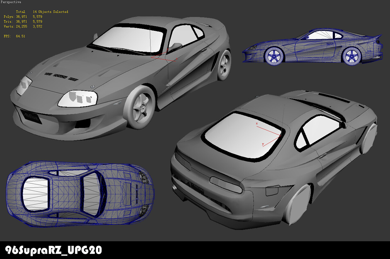 ArtStation - game model：racing car