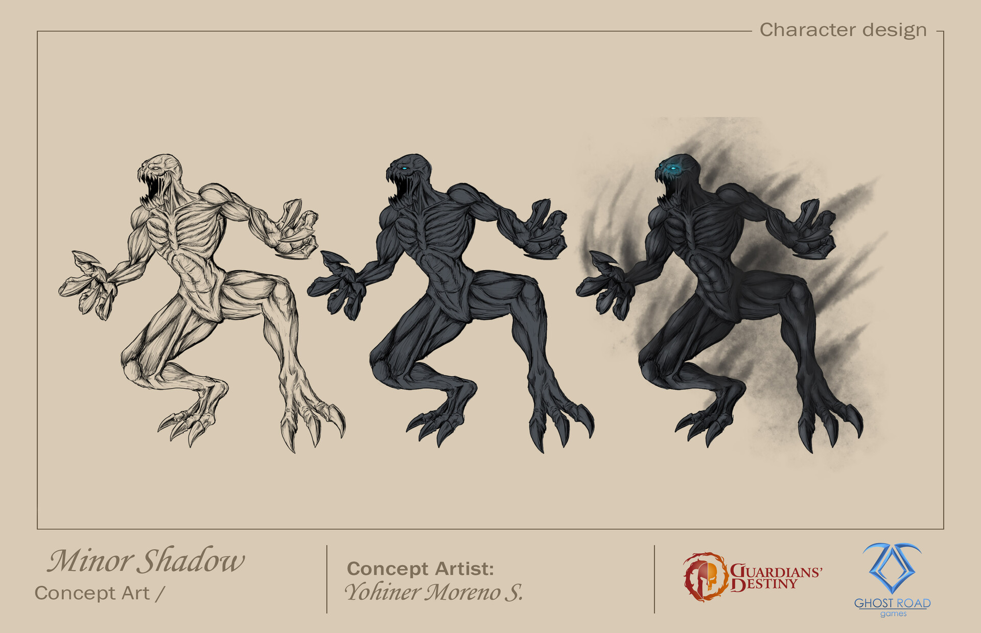 Guardians Destiny Art - Minor Shadow Sculpture