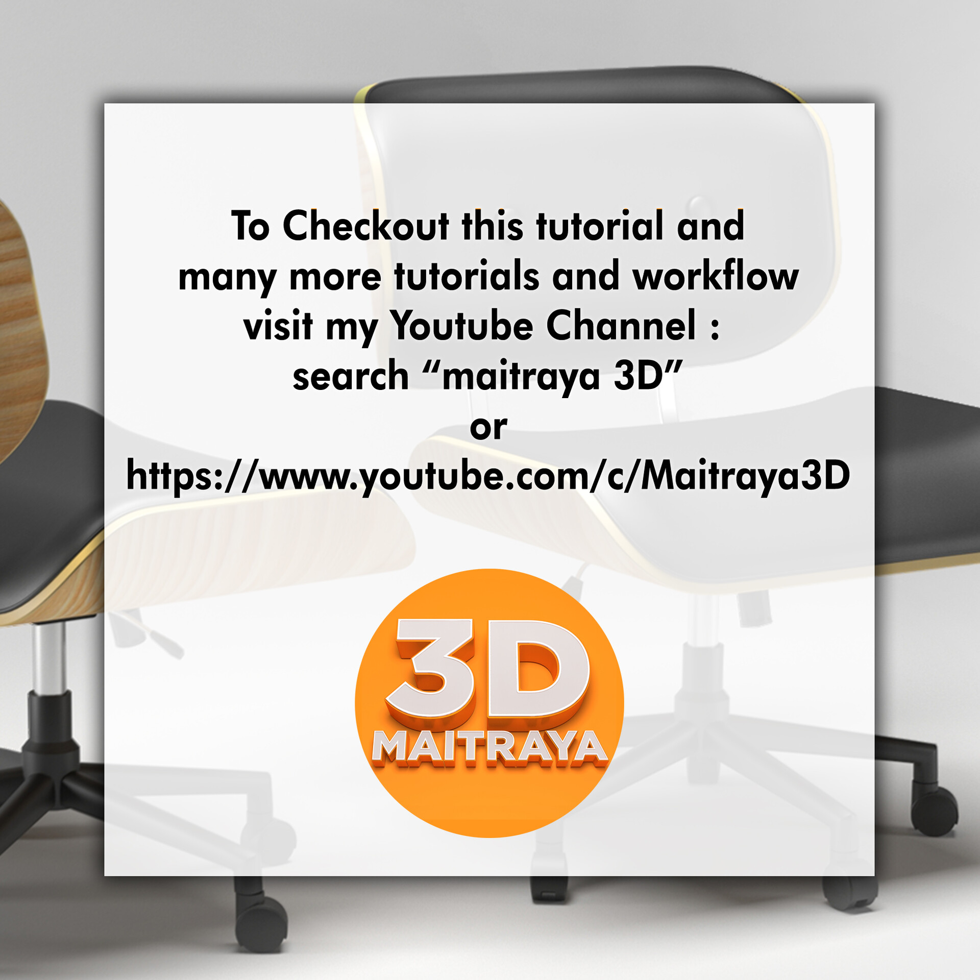 Maitraya Adhikari - 3d Max Chair Modeling and corona studio lighting render turorial