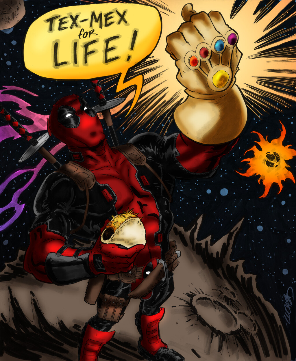 Cat Luniscia - Deadpool says Texmex for Life
