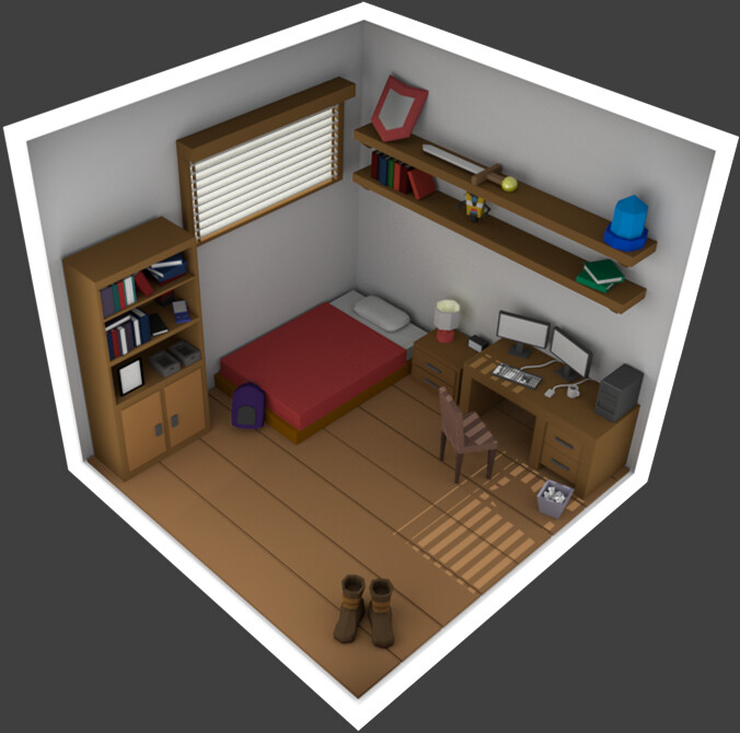 Richard Baldock - Isometric Bedroom Scene