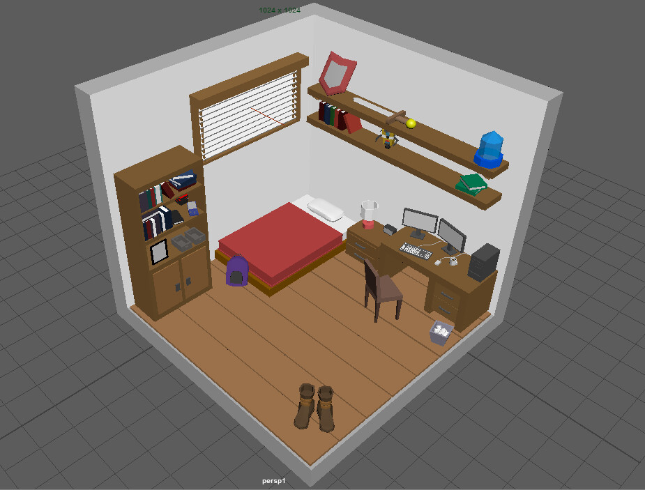 Richard Baldock - Isometric Bedroom Scene