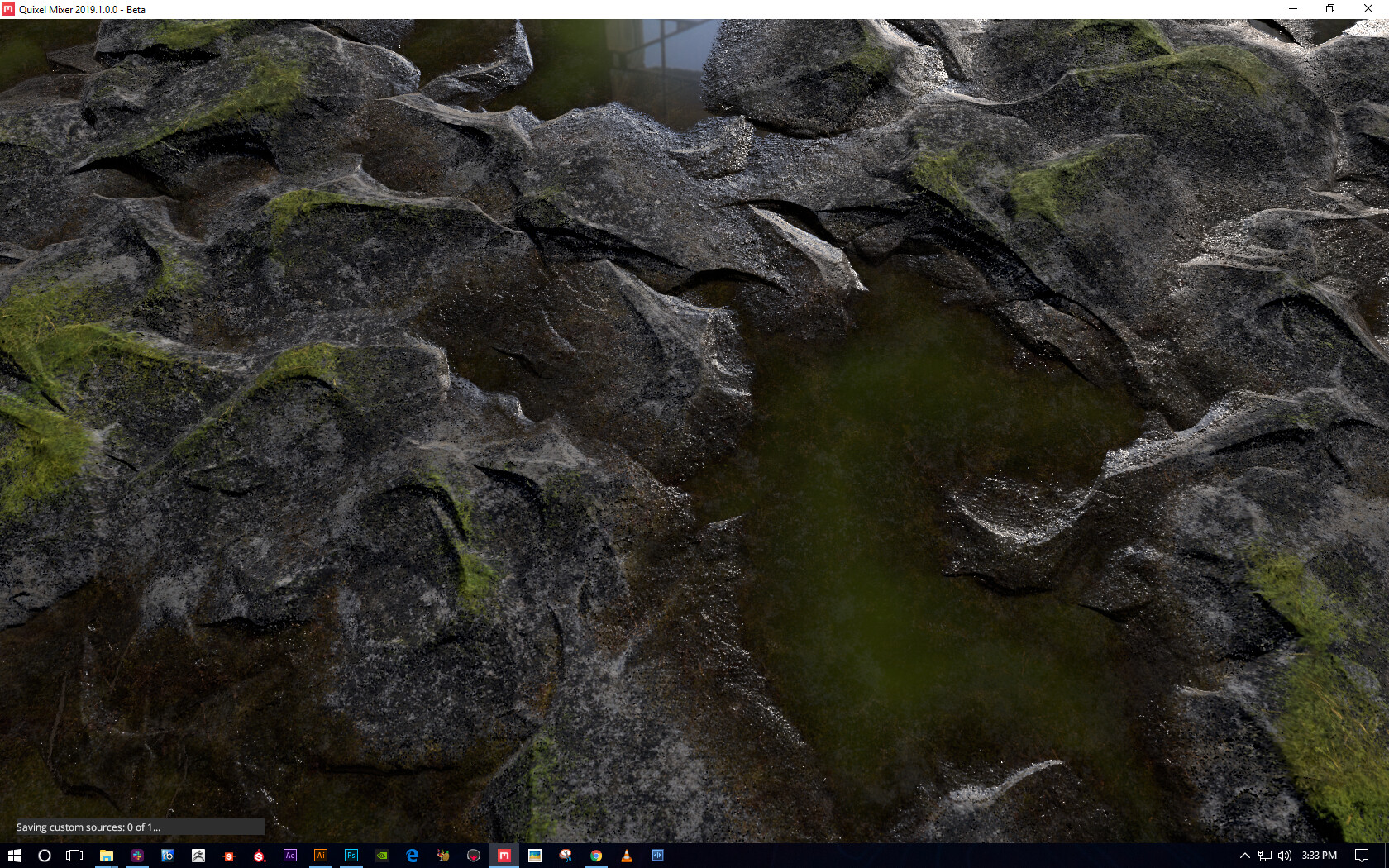 Sanwal Aftab - Mossy Rock Texture | Quixel Mixer