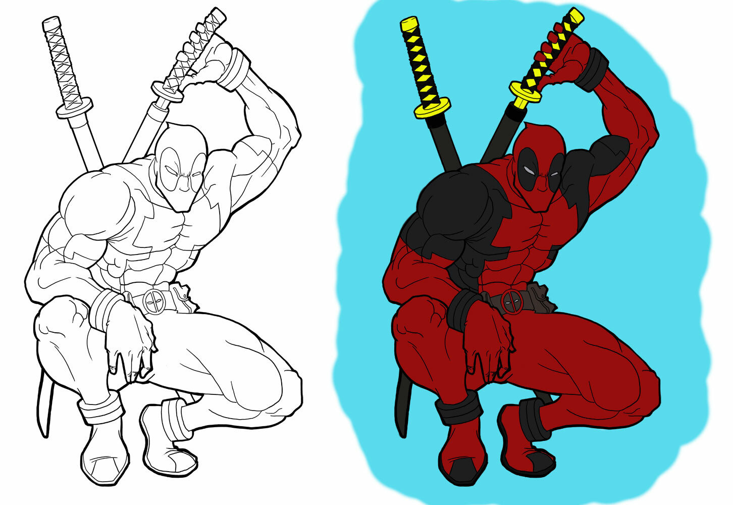 ArtStation - Colorisation Deadpool