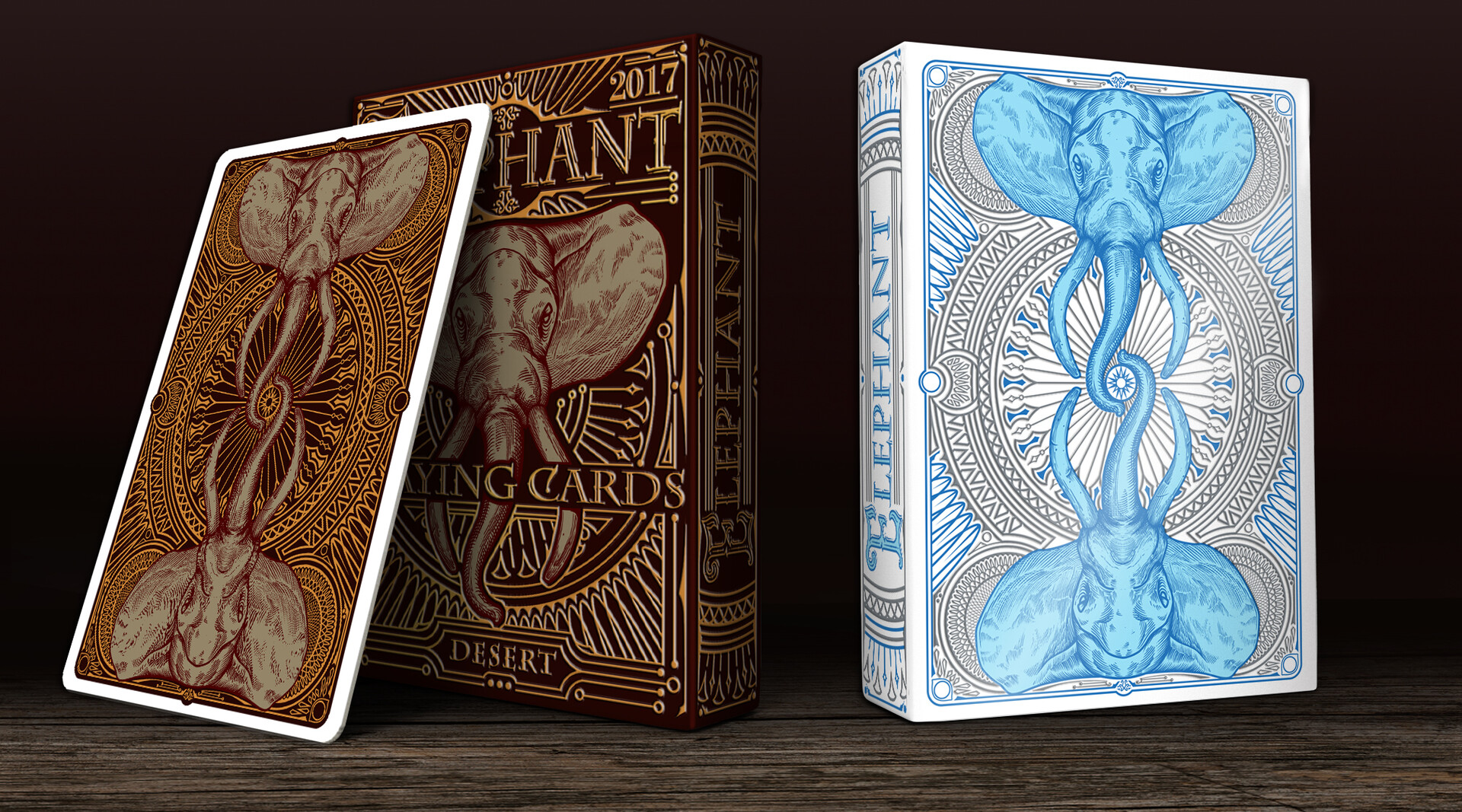 ArtStation - Elephant playing cards