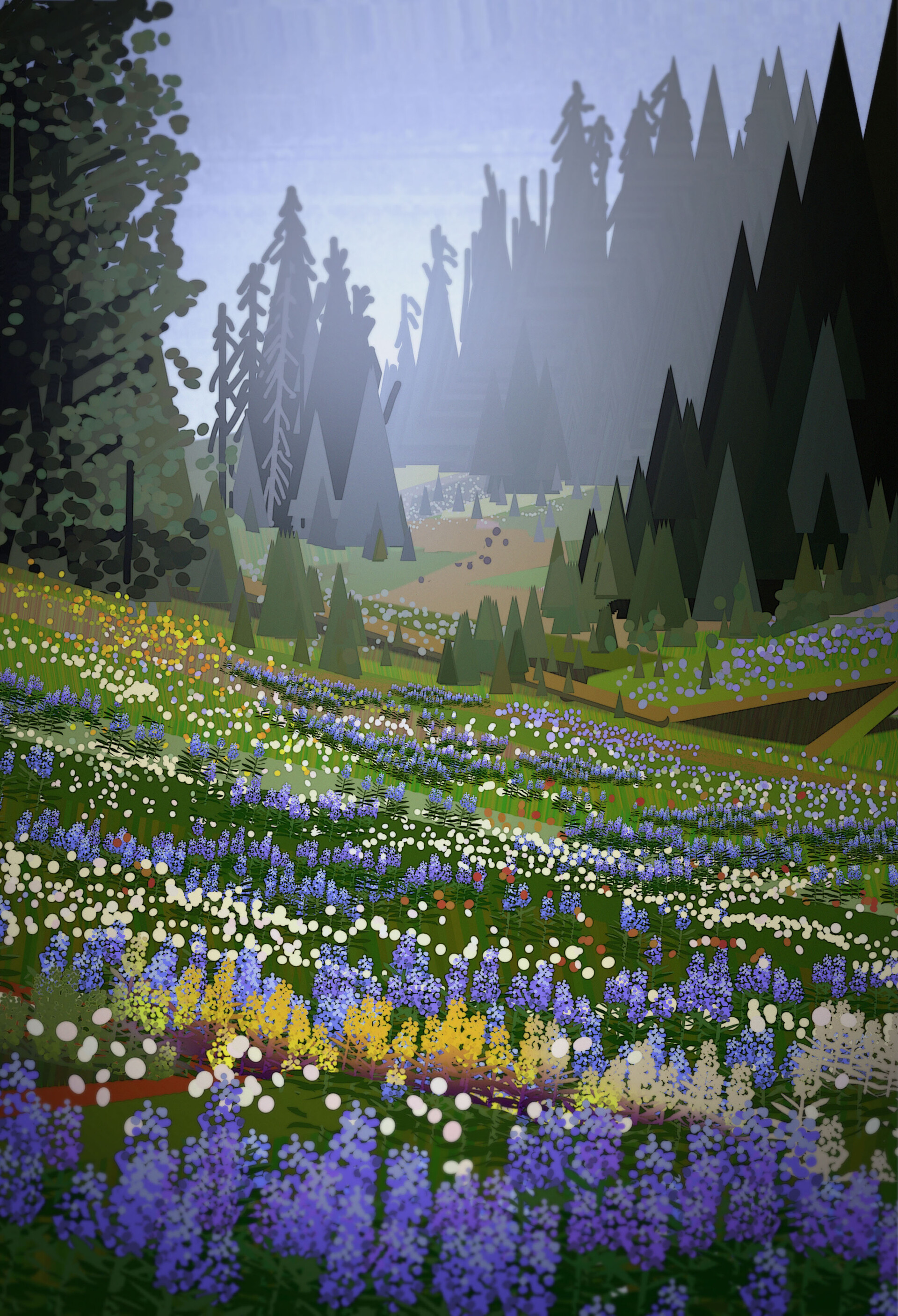 Forest Flowers by Henry Wong : r/ImaginaryColorscapes