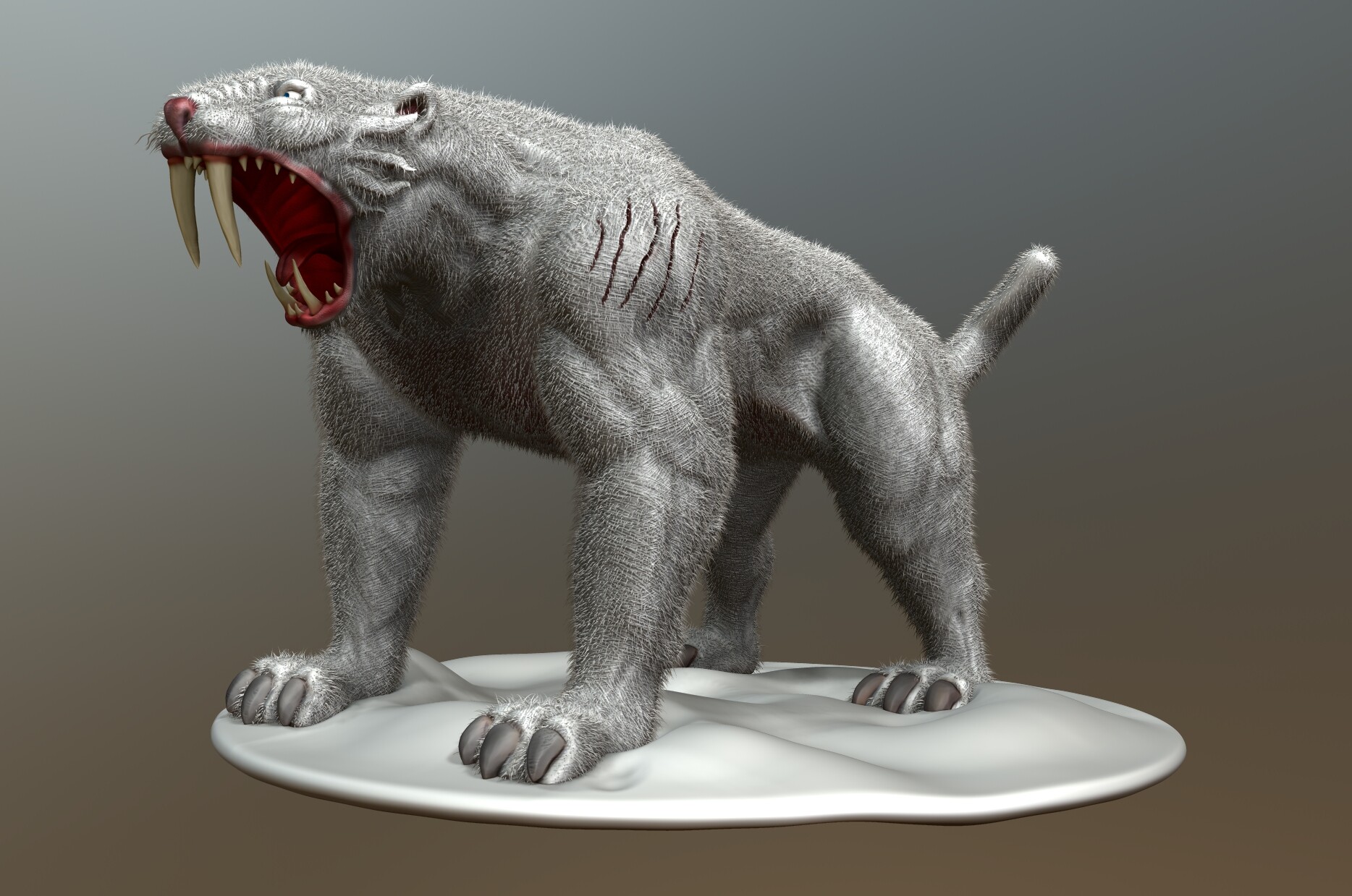 ArtStation - Saber Tiger Tooth 3D Cartoon