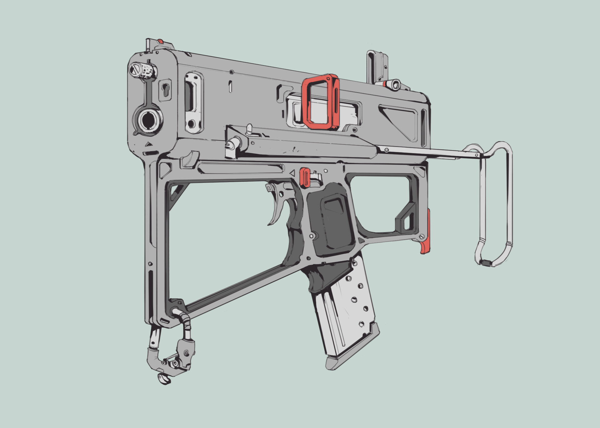 ArtStation - Some scifi SMG designs