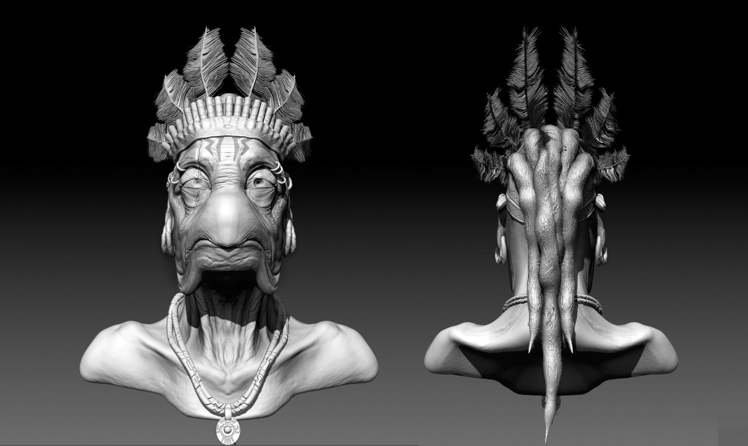 Siân Knight - Oddworld Soulstorm Fanart - Female Shaman (WIP)