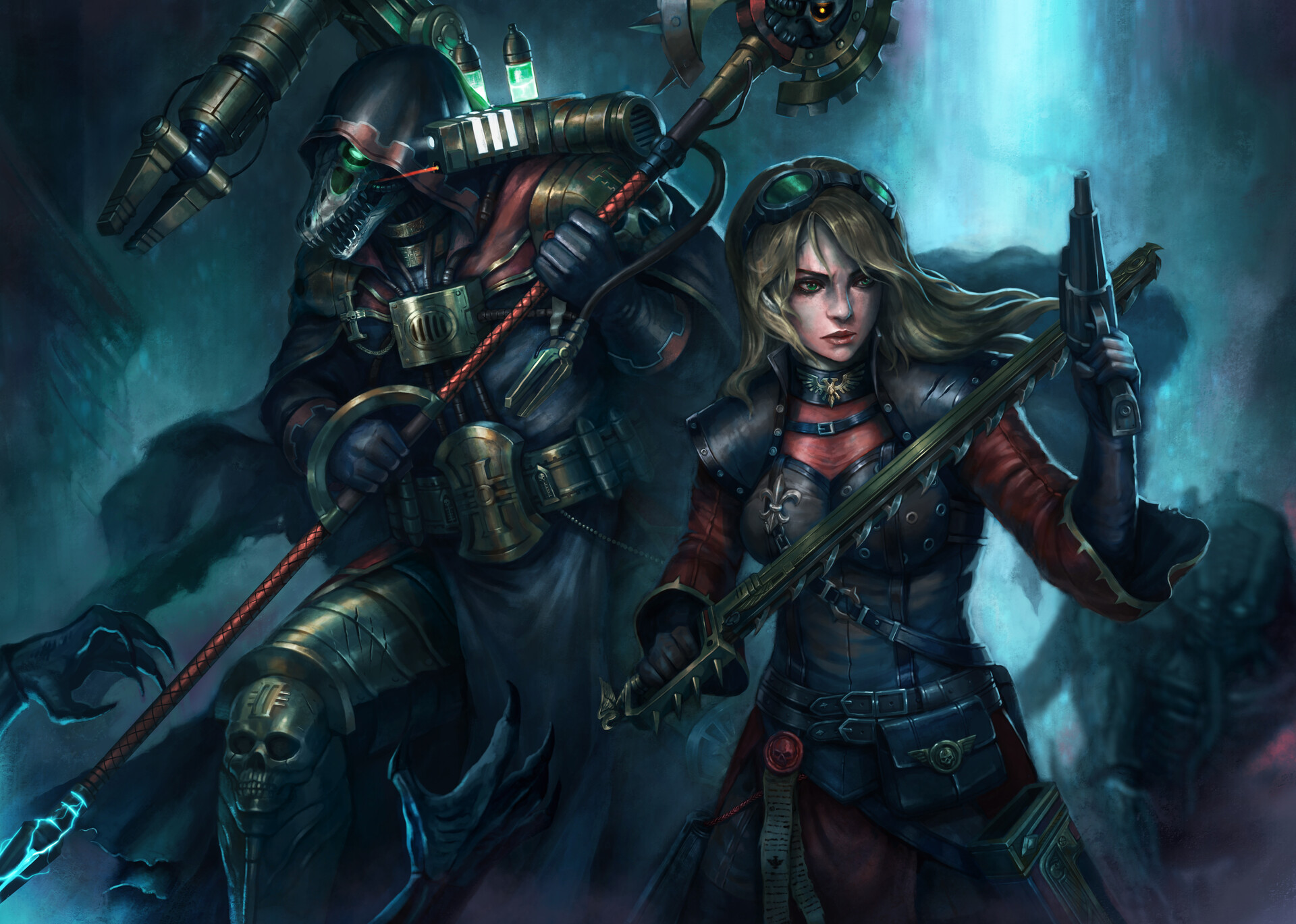 Techpriest Inquisitor Remleiz and Acolyte Naerina by Koh Lj : r ...