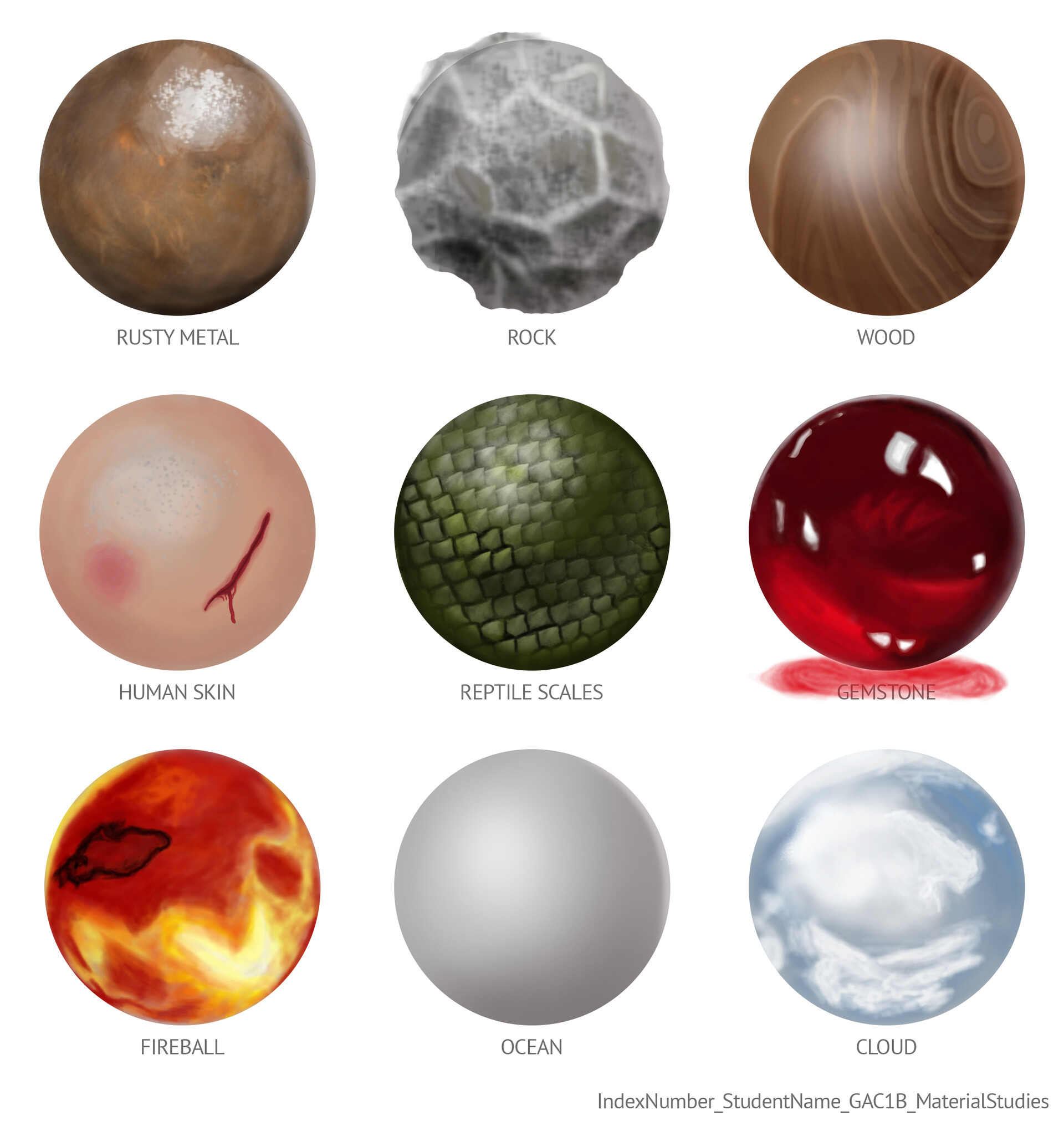 ArtStation - Textured balls