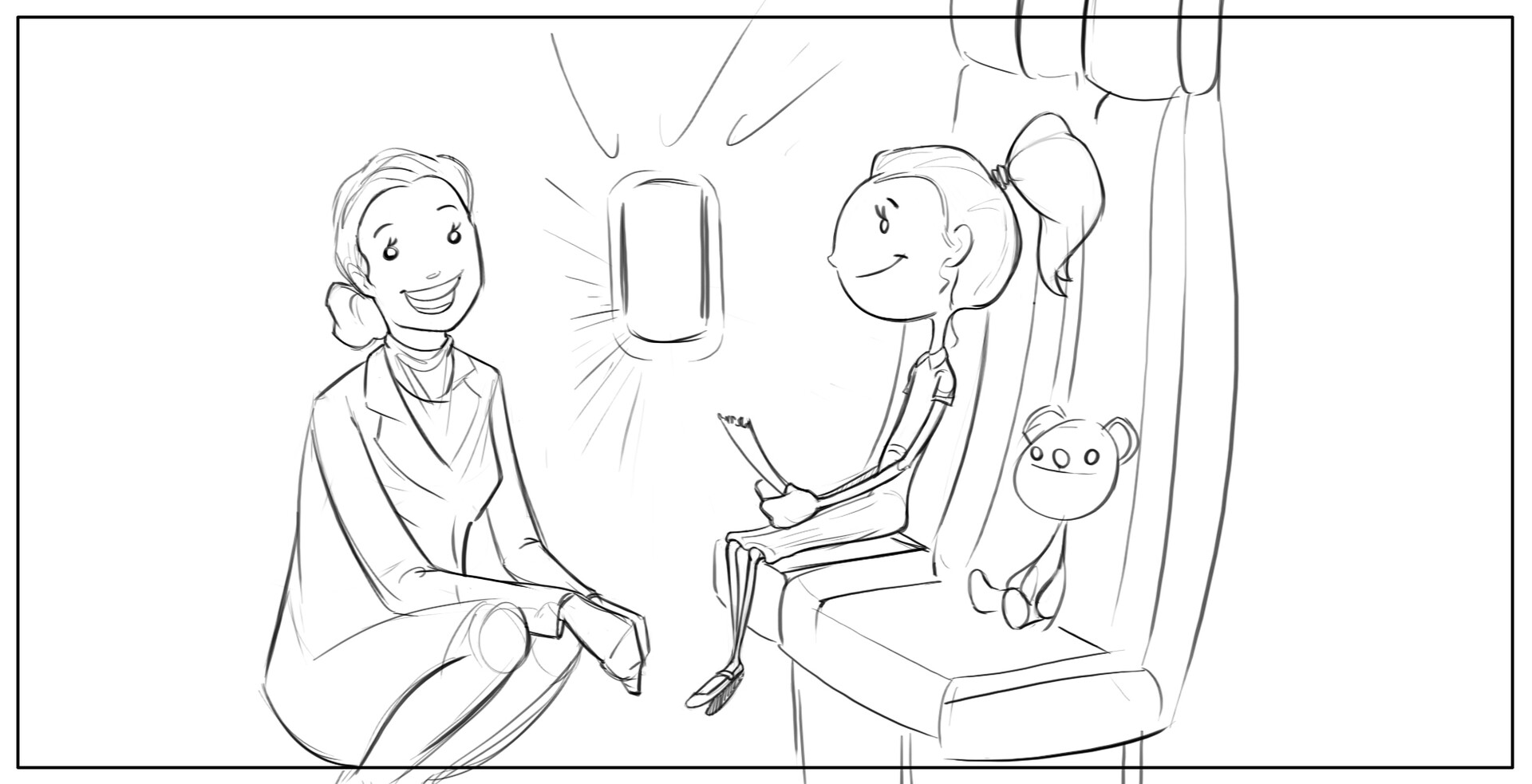 Ant Harding - Scene Development Visuals for an Animated Airline Safety Film