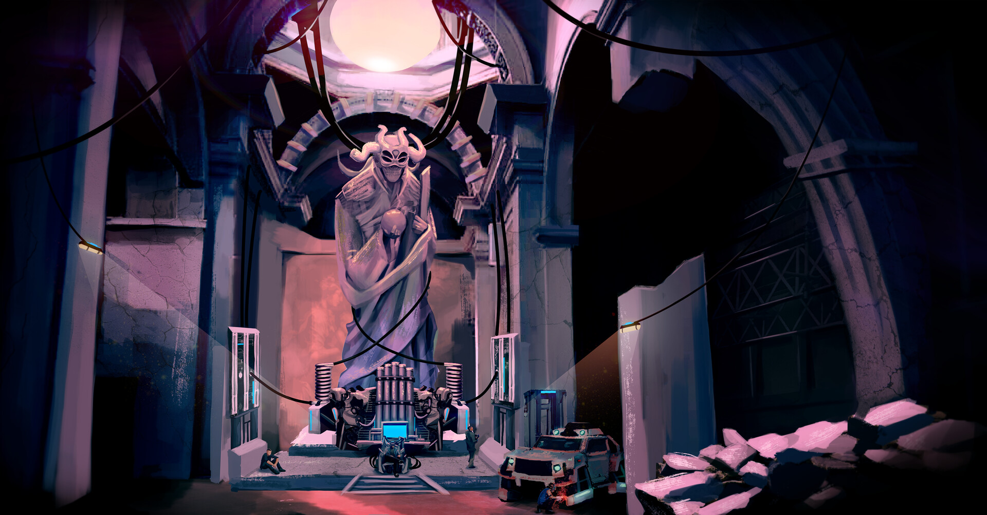 ArtStation - Gothic Cyber hideout