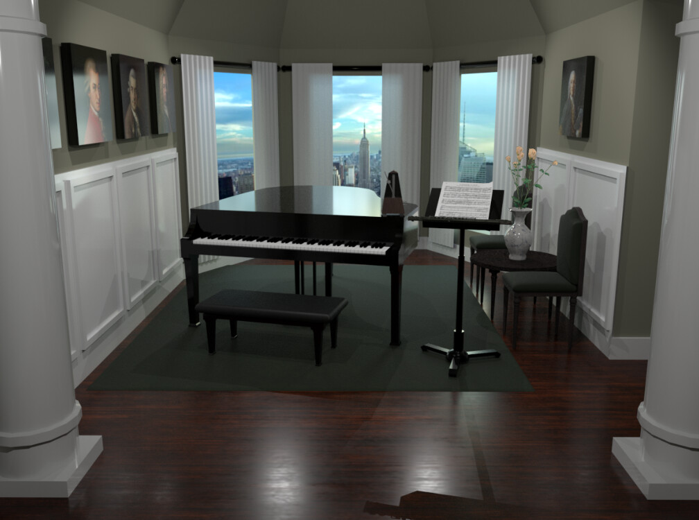 ArtStation - Maya room model renders (Fall 2018 sem.)