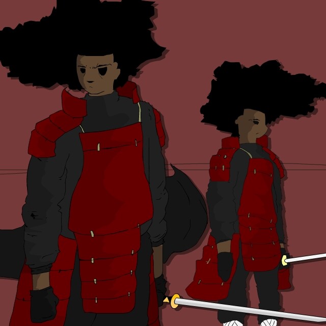 ArtStation - The Lone Afro Samurai