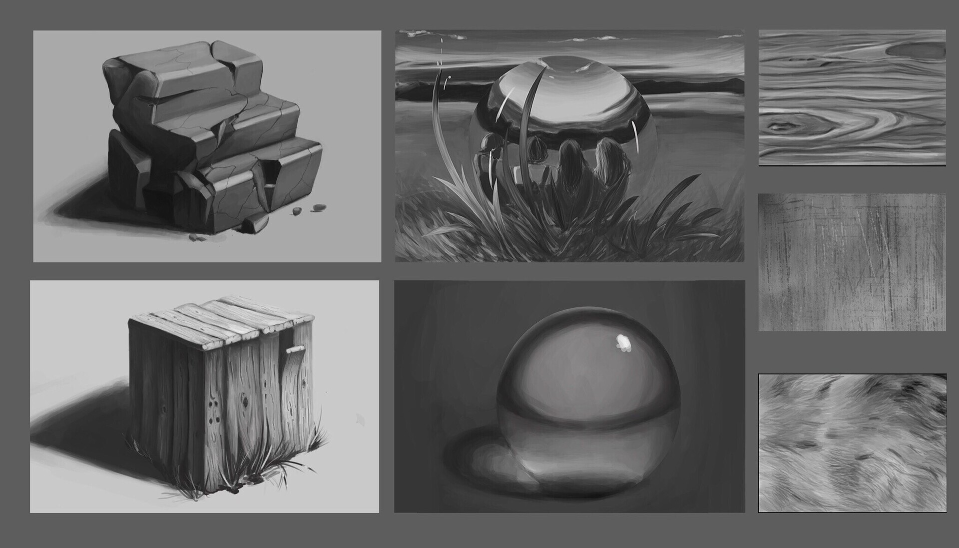 ArtStation - Course of drawing (textures and materials)