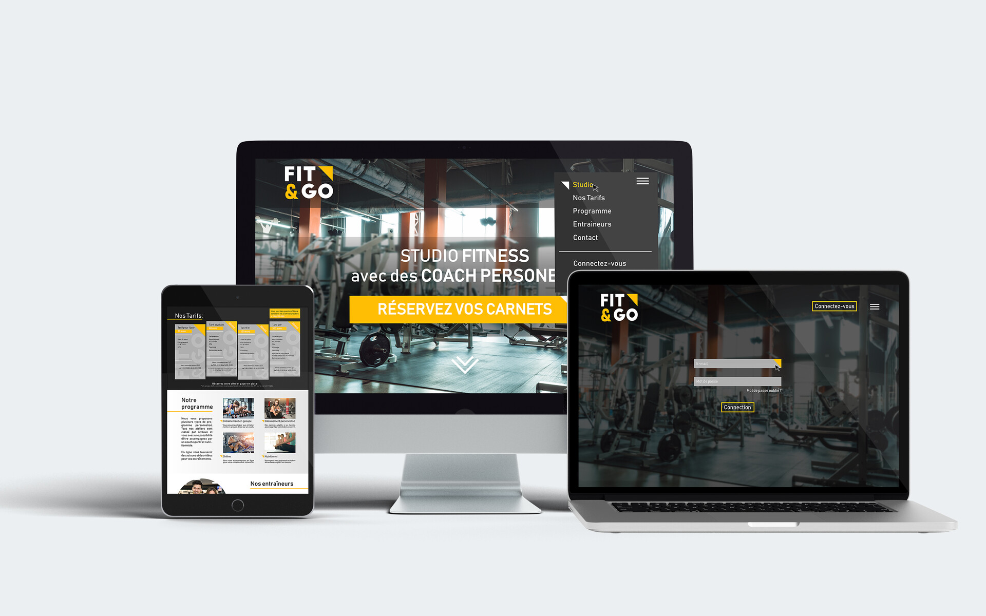 ArtStation - Fit&Go Web and App design