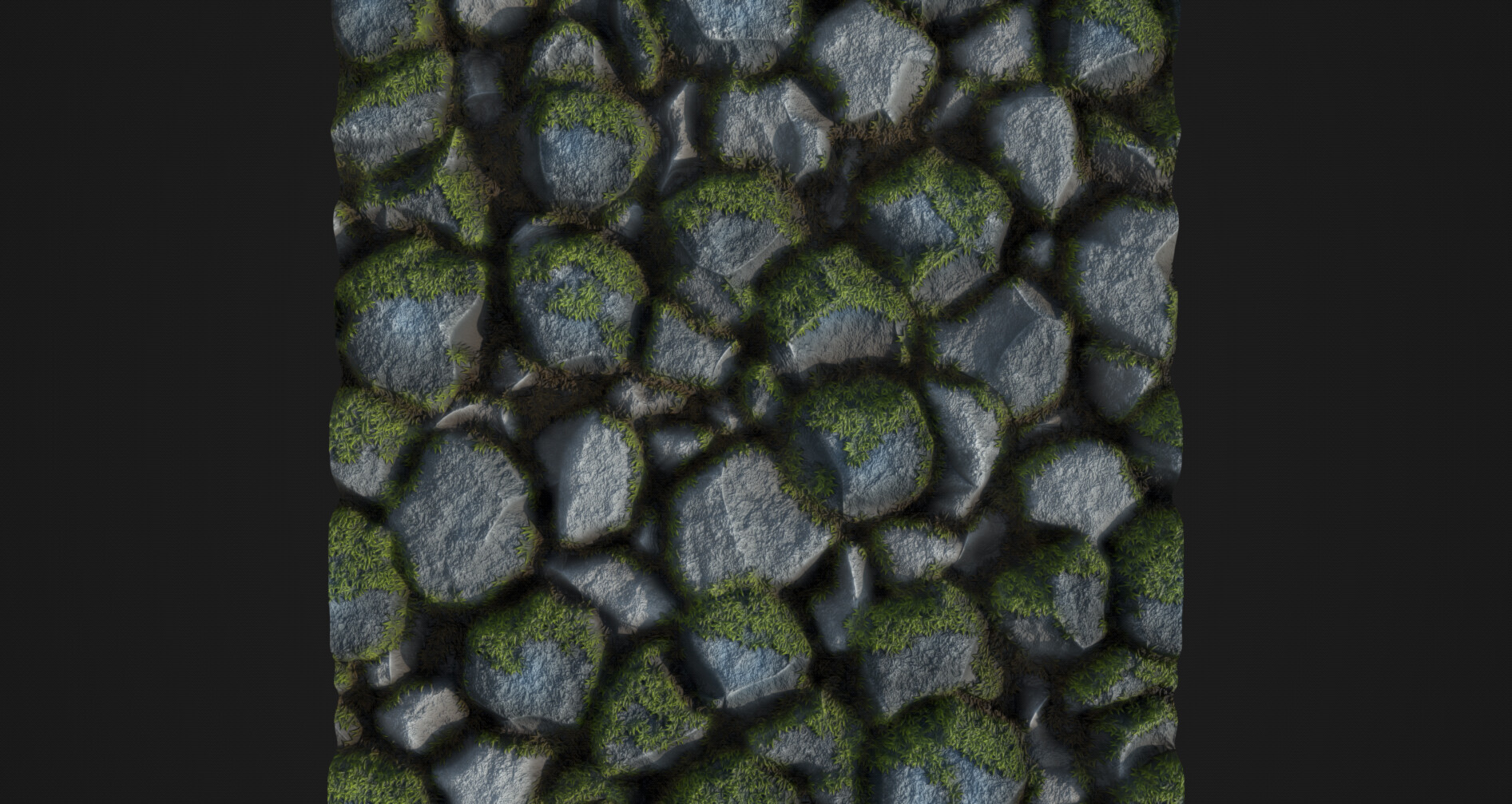 ArtStation - Mossy Cobbled Rock Texture