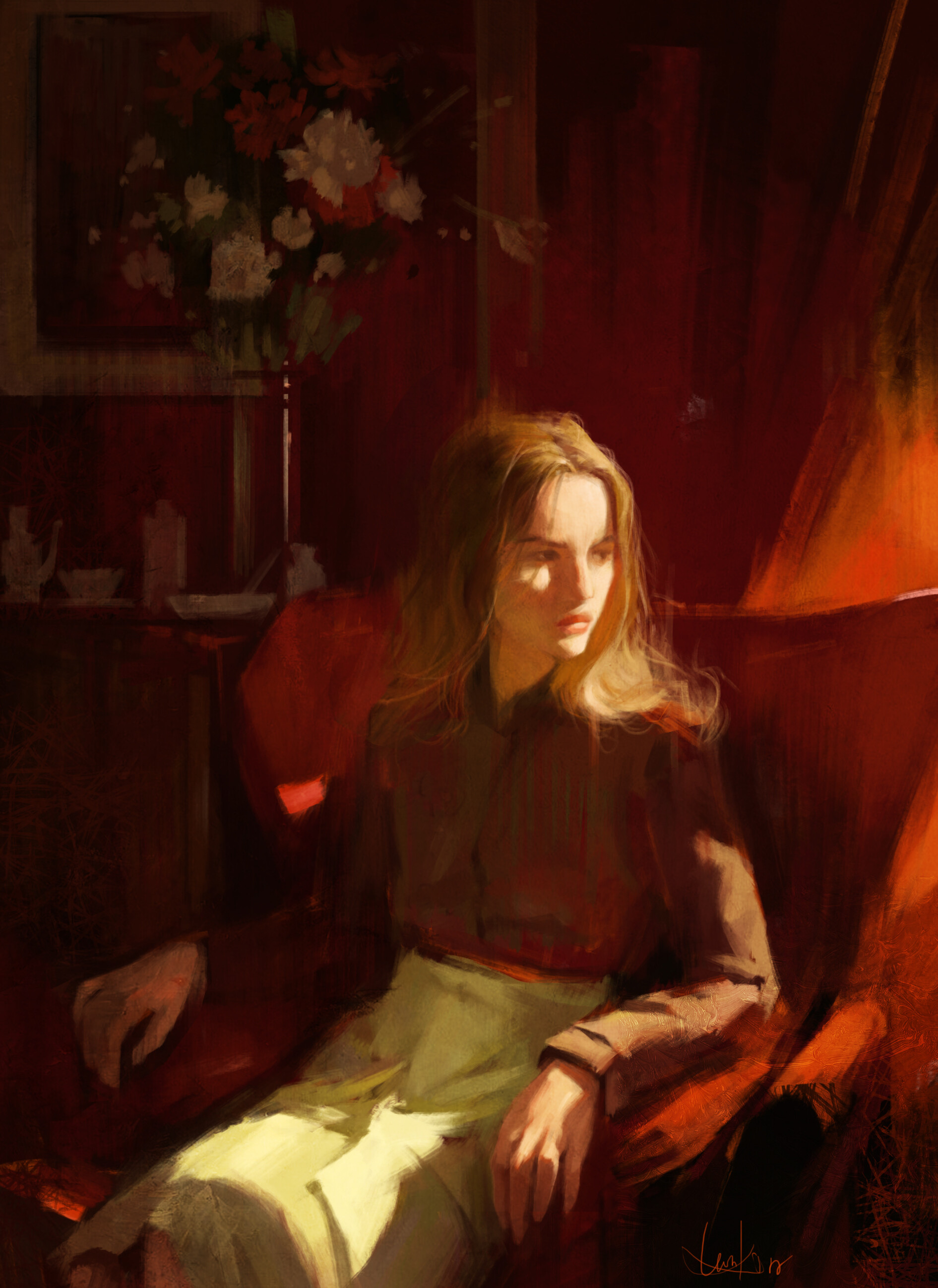 ArtStation - red woman