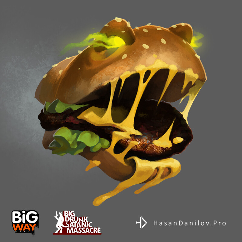 ArtStation - demonic burger