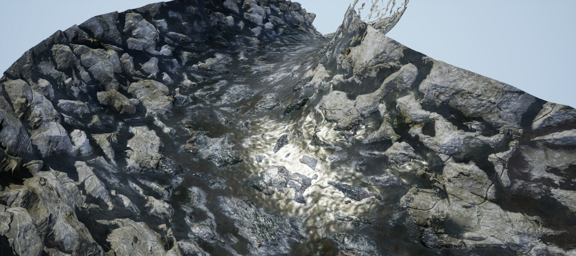 Joshua Workman - UE4 Flowing Water Material Effect - WIP