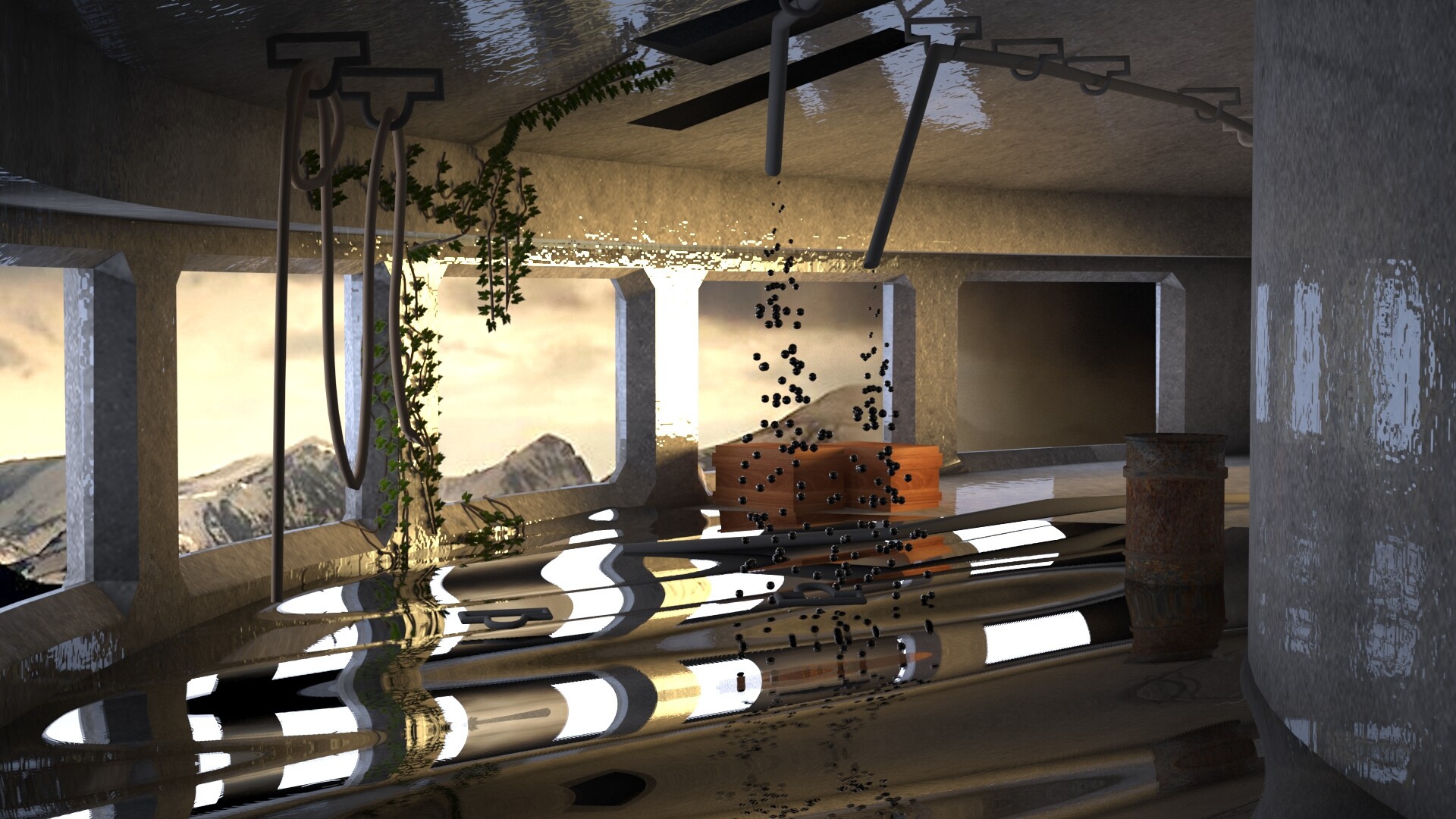 ArtStation - Escenario post apocalyptico