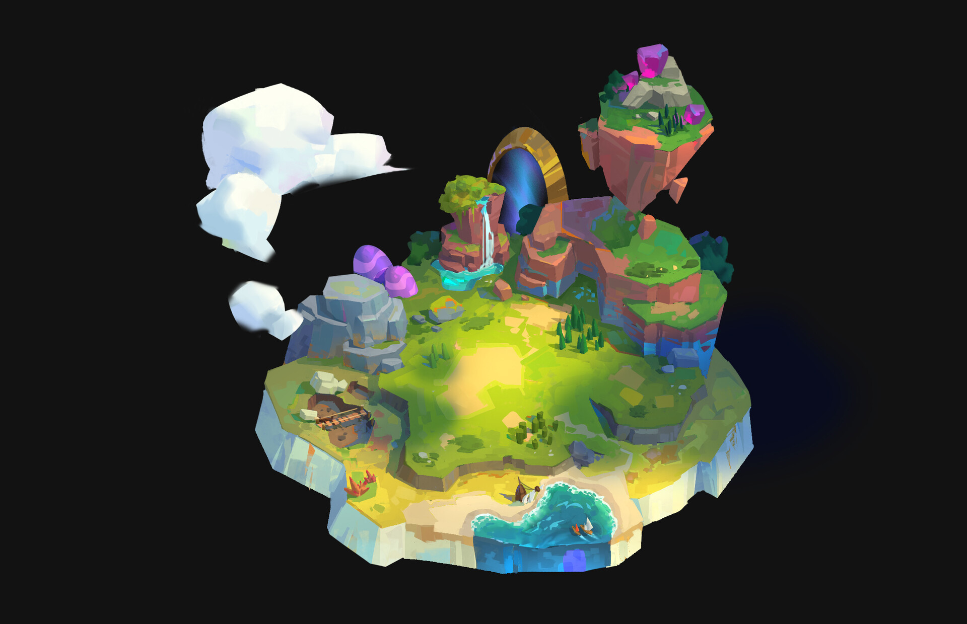 ArtStation - a colorful island