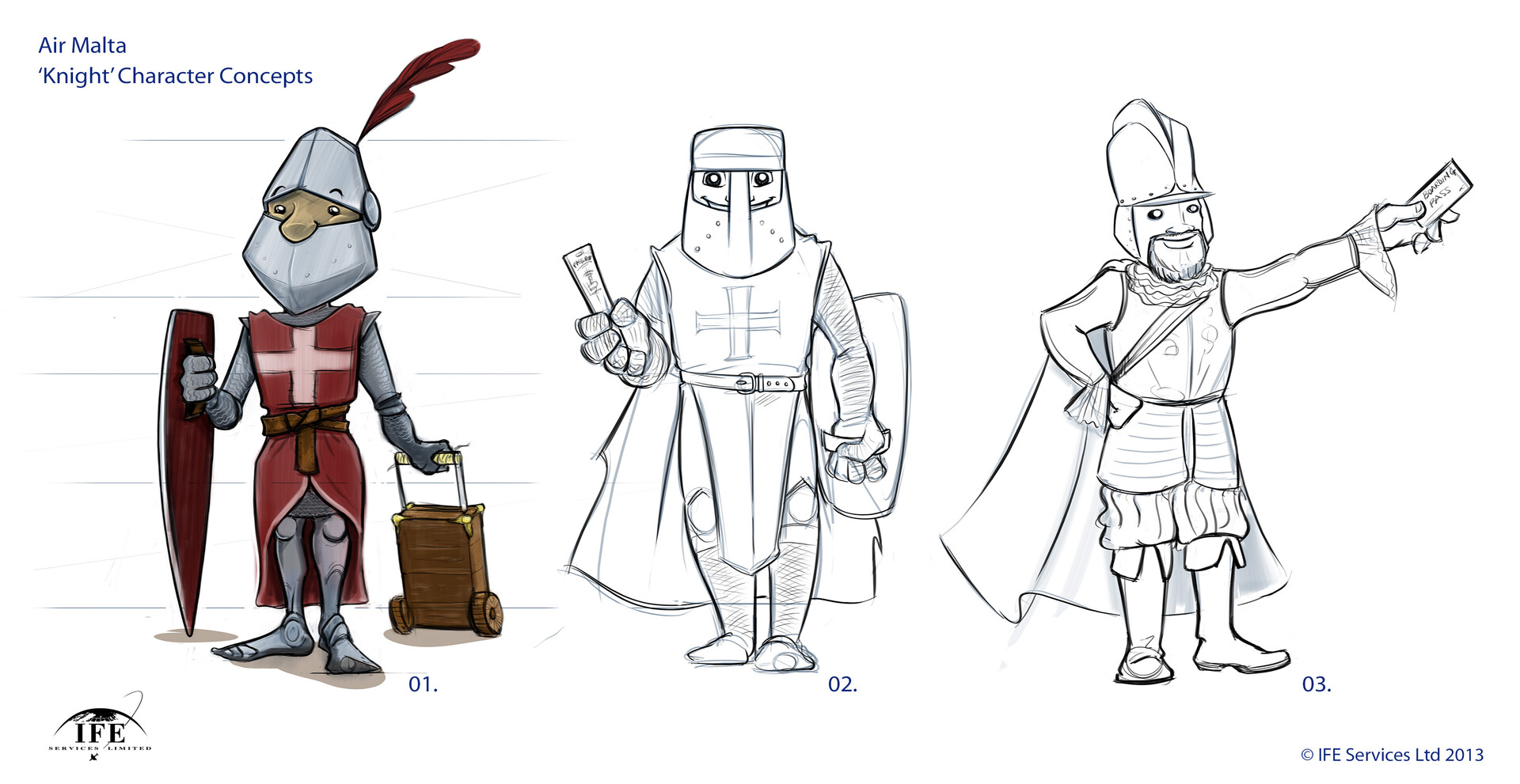 Ant Harding - Character Designs for Airline Safety Film